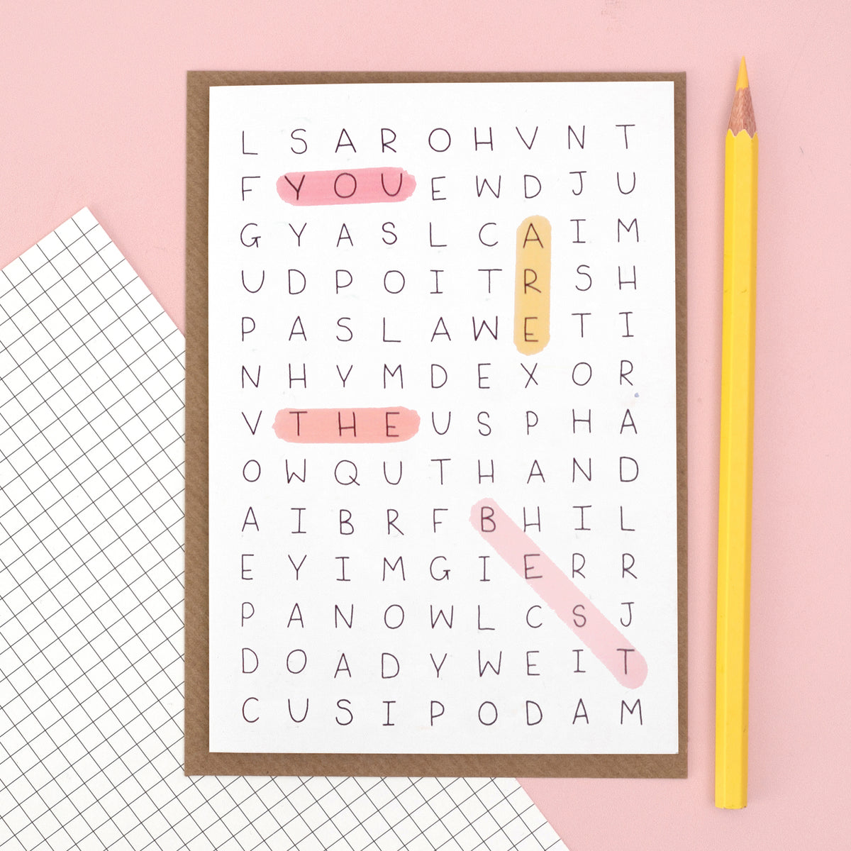 Card - Word Search - 'You're The Best' – Oh Laura